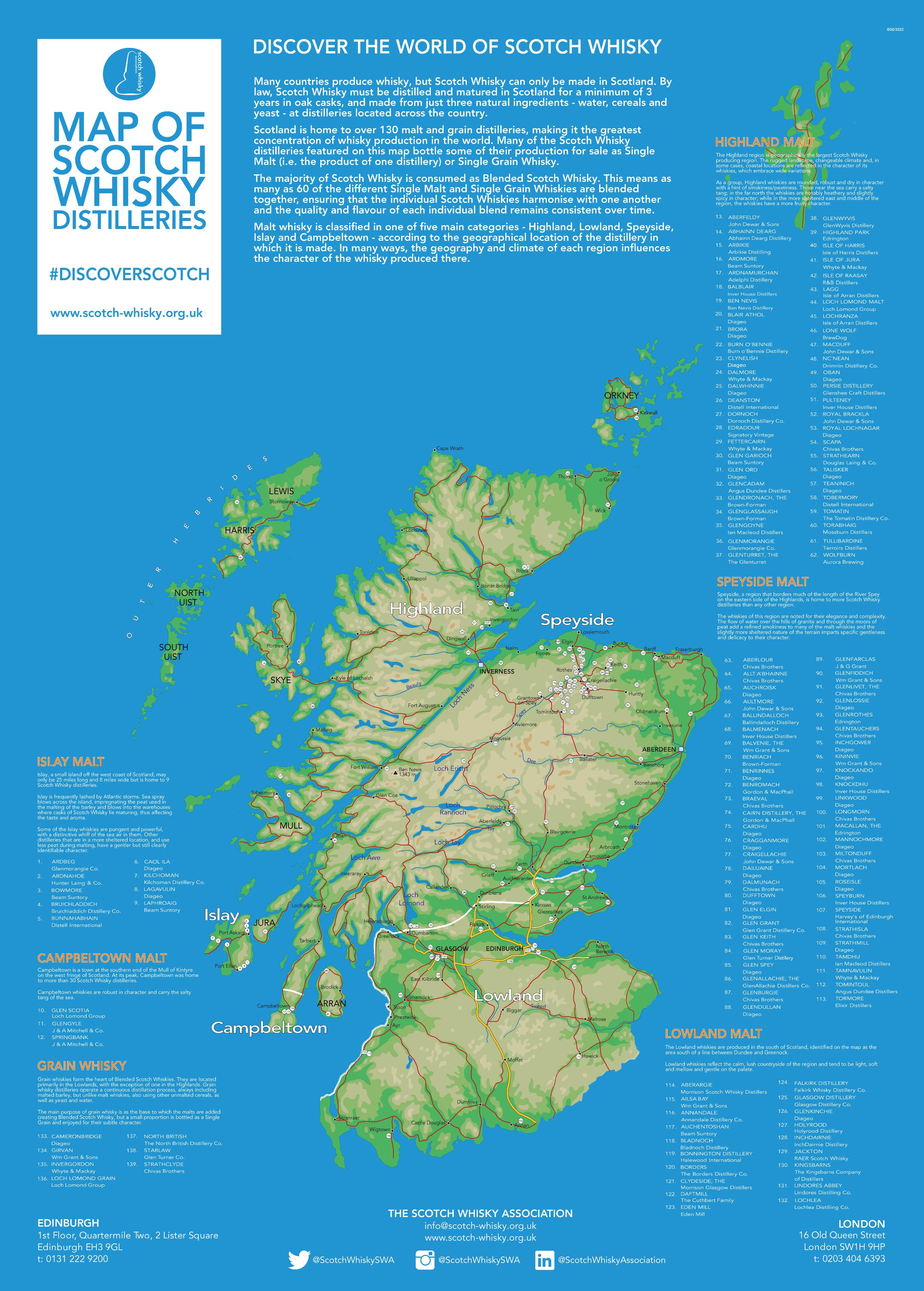 Official announcement: 139 whisky distilleries in Scotland produce more ...