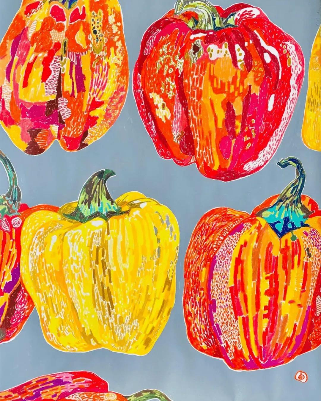Fruit and vegetable works by Japanese painter Yuko Kurihara - iMedia