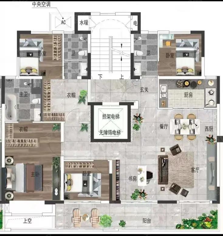 168 square meters of large-scale home, the interior design is very ...