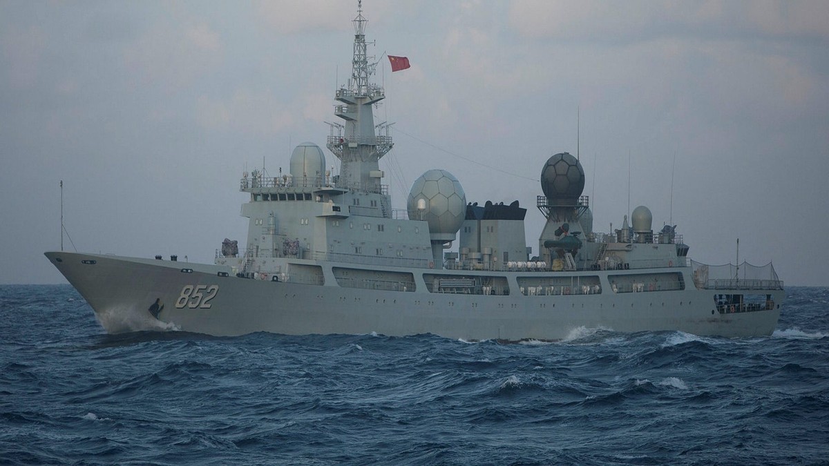 The PLA electronic reconnaissance ship sailed in the Sulu Sea, the ...