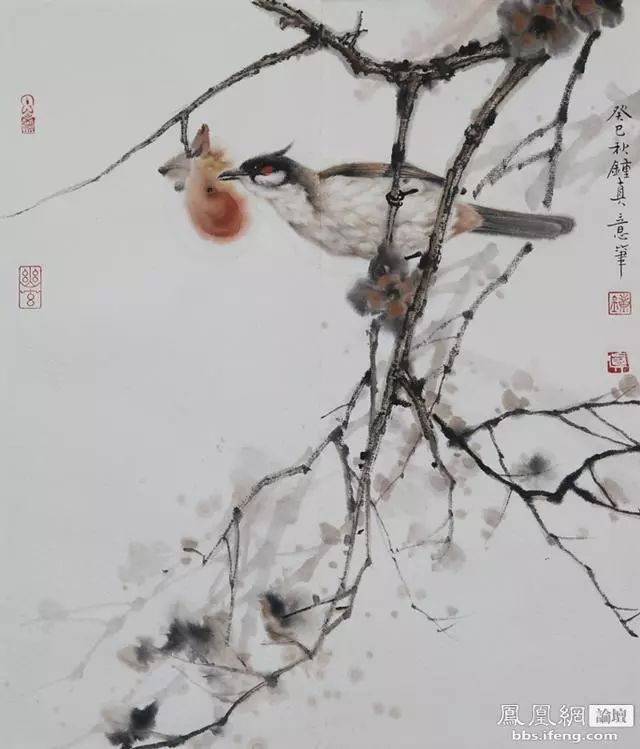 50 pictures of Zhong Zhen's fine brushwork of flowers and birds, both ...