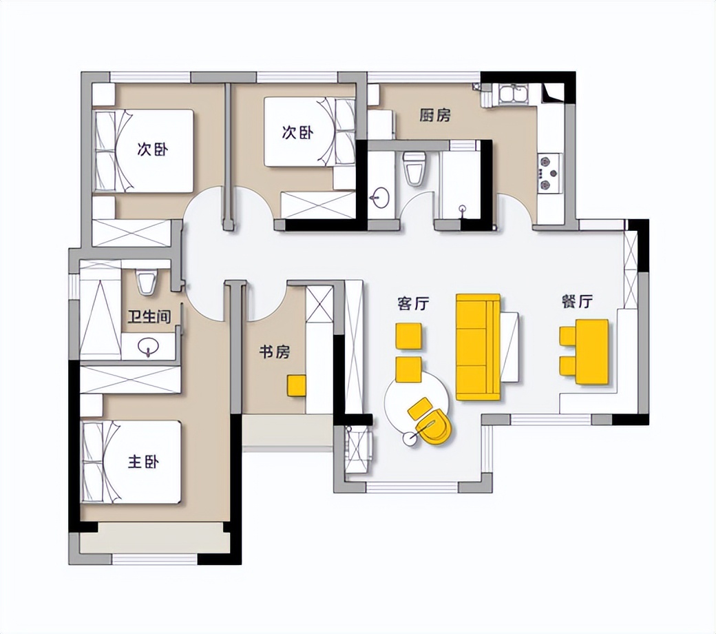 This is a clean and comfortable home, 109 square meters of light tones ...