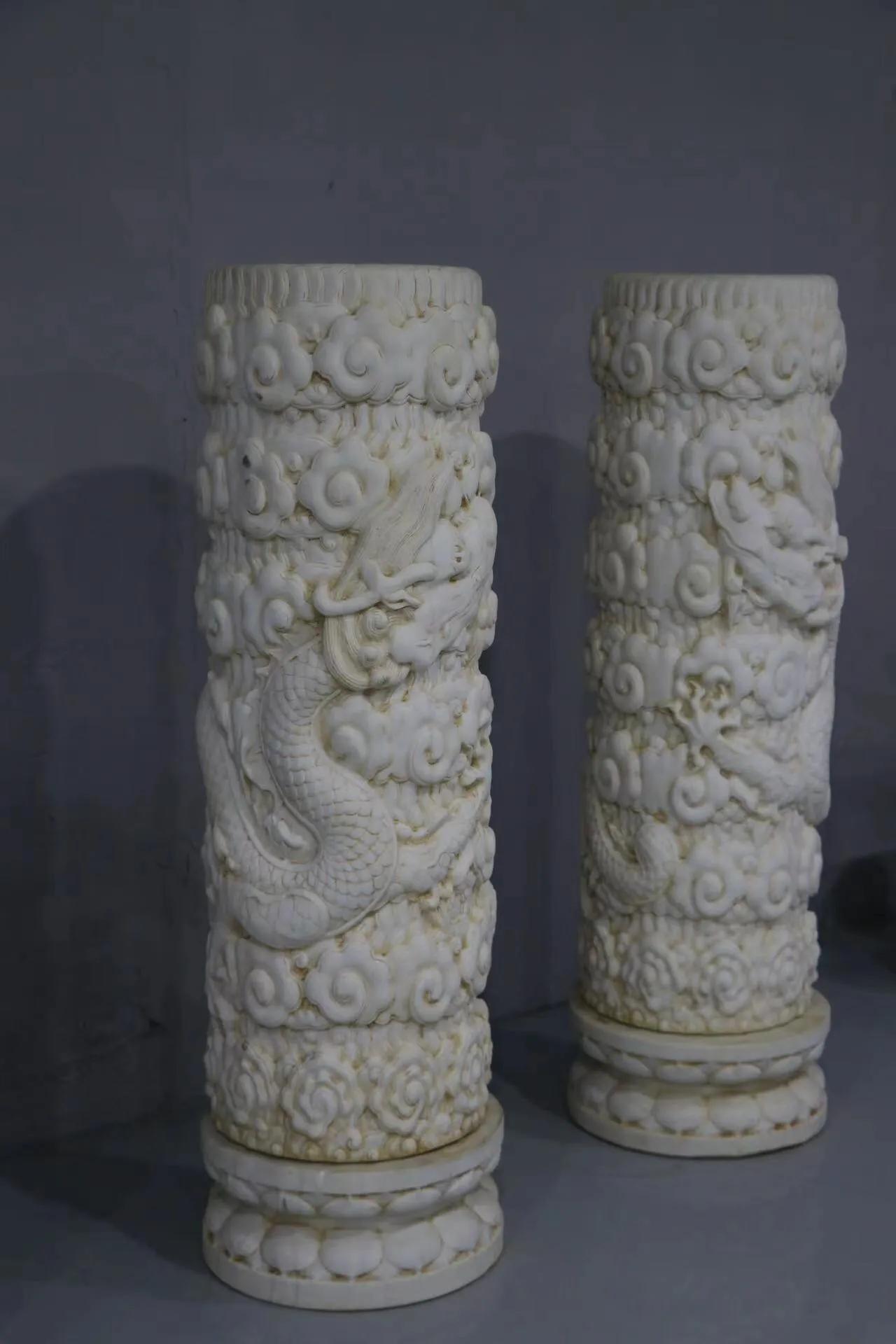 Han Baiyu high-relief Panlong stone pillars have a dragon career at ...
