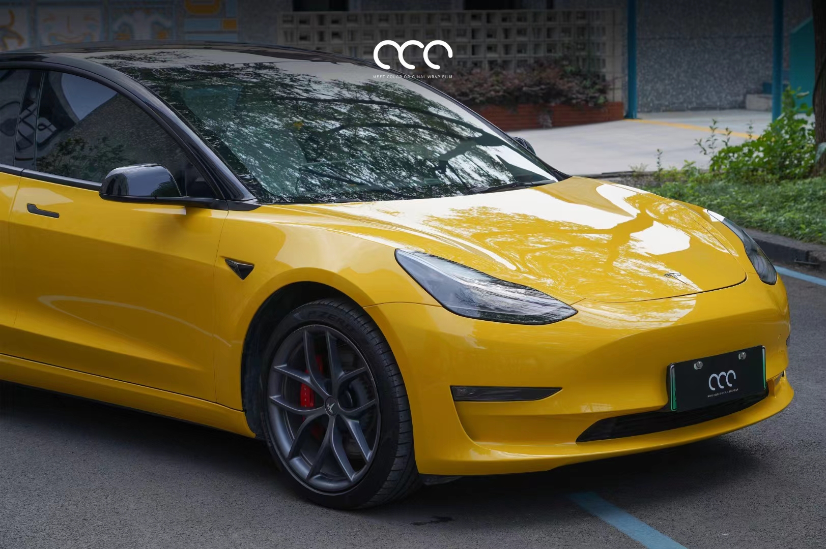 Tesla MODEL 3 Diffuse Color Changing Film Jalog Yellow, Lamborghini the ...