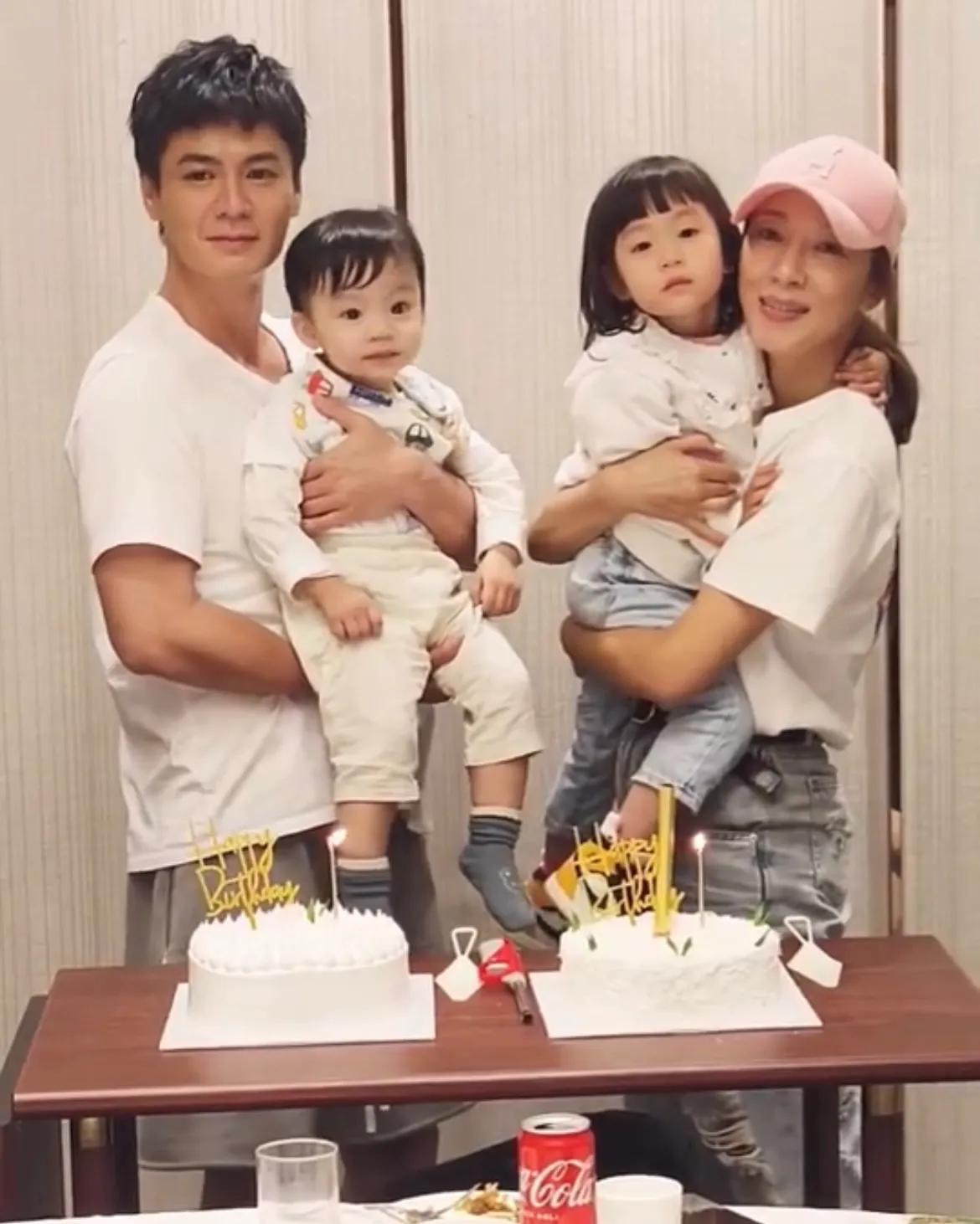 Yang Yi took her two children to visit Luo Zhongqian to celebrate her ...