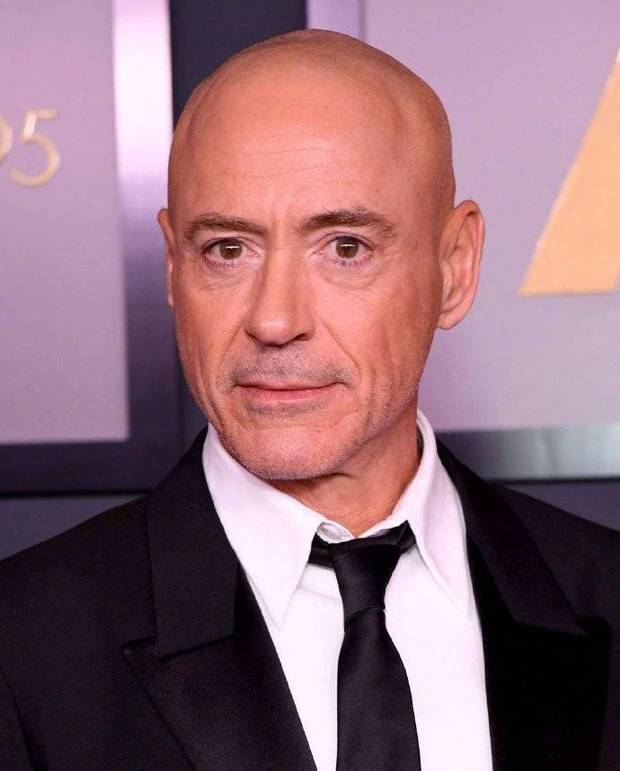 Iron Man is going bald!Robert Downey Jr.'s bald head looks old on the ...