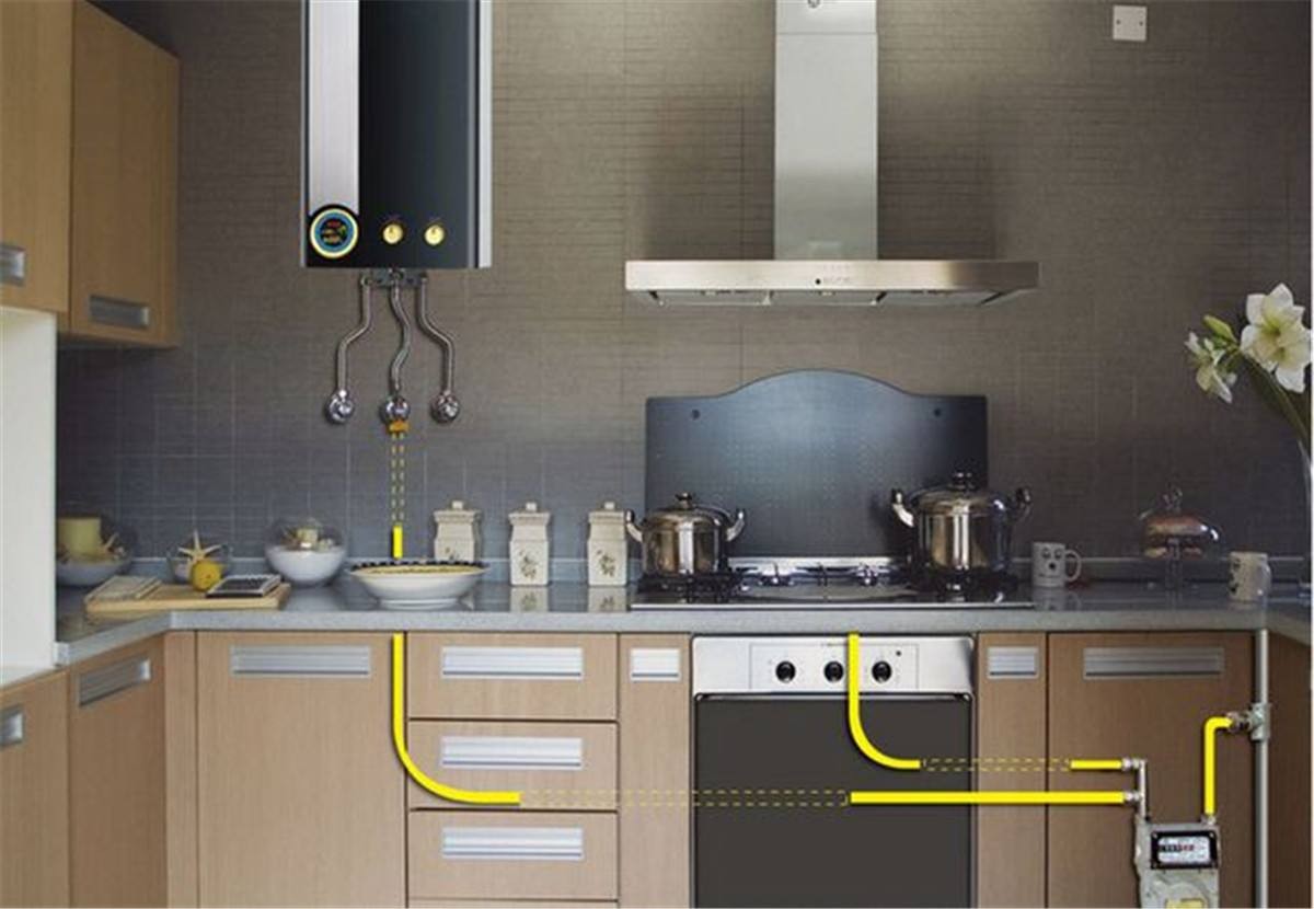 The exposed gas pipe in the kitchen is too ugly, learn these 3 tricks ...