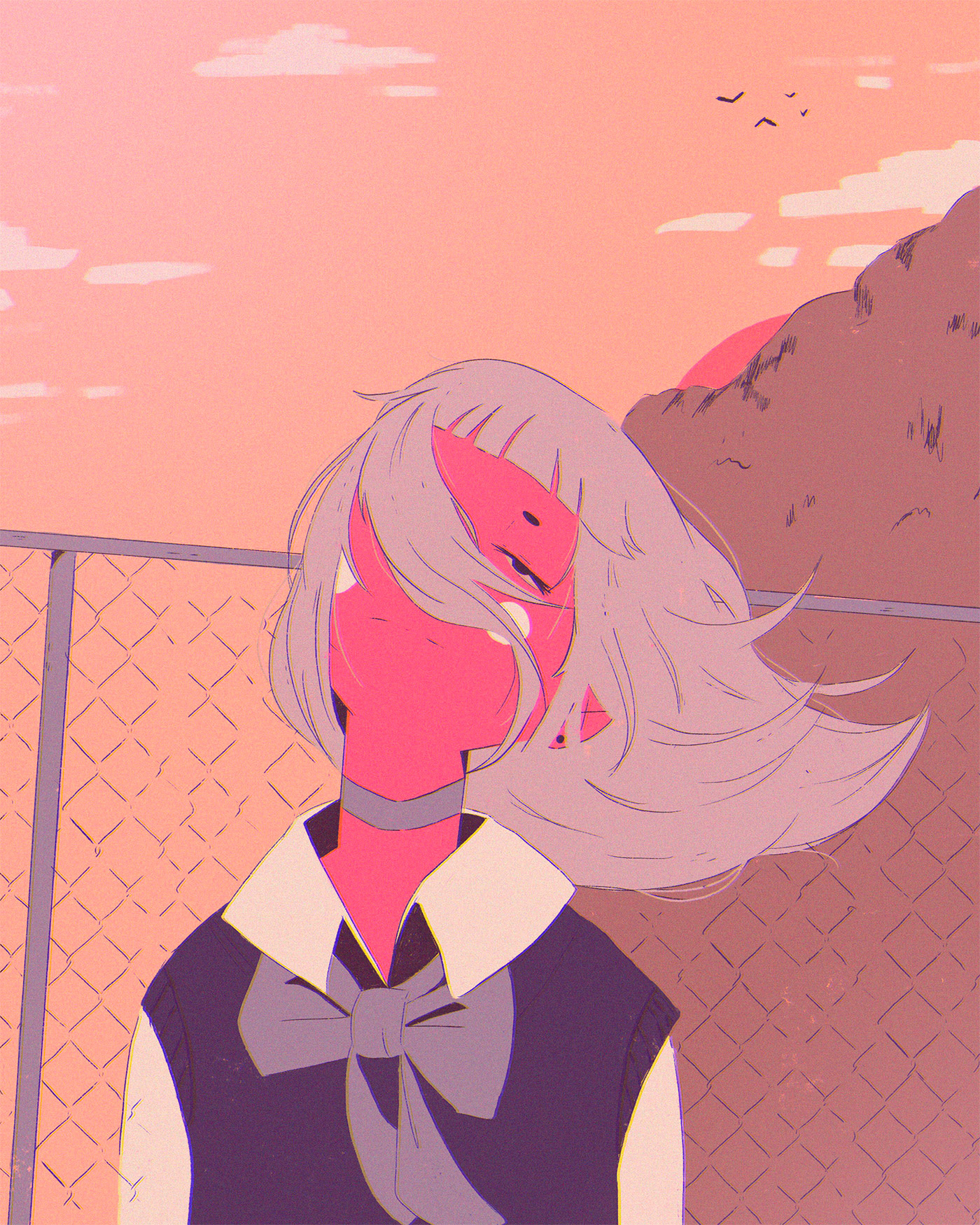 Two-dimensional girl character design | sweet and cool girl style ...