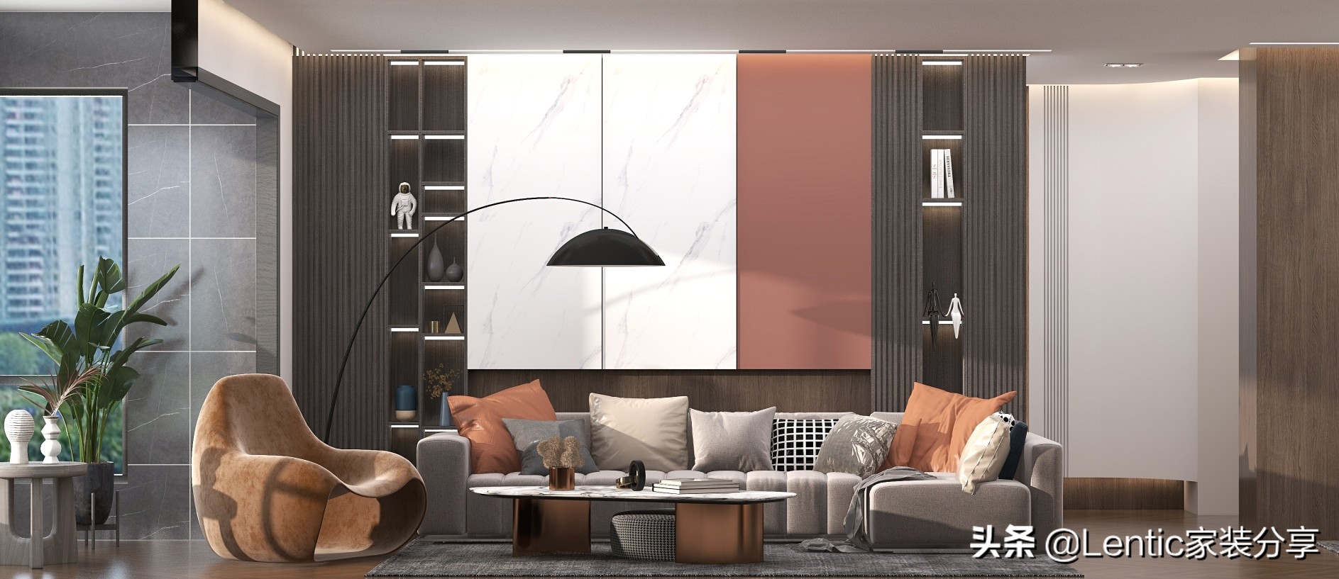 Light luxury style design sharing of 128 square meters, three bedrooms ...