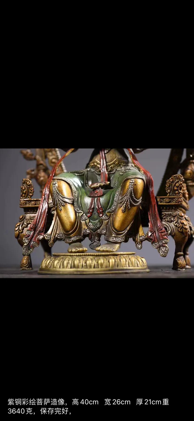 Copper painted statue of Bodhisattva - iNEWS