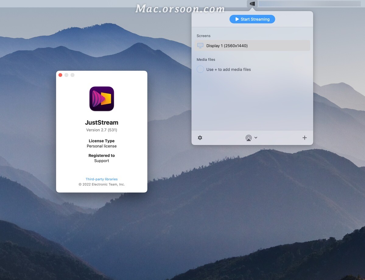 Mac mirroring artifact: JustStream Pro for Mac - iNEWS