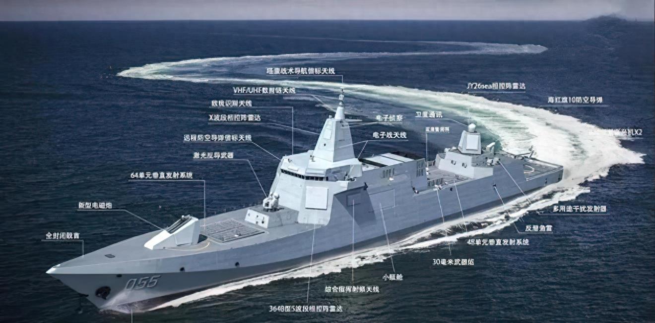 China becomes a model for learning! The 055B ship will launch a 15,000-ton electromagnetic gun ...