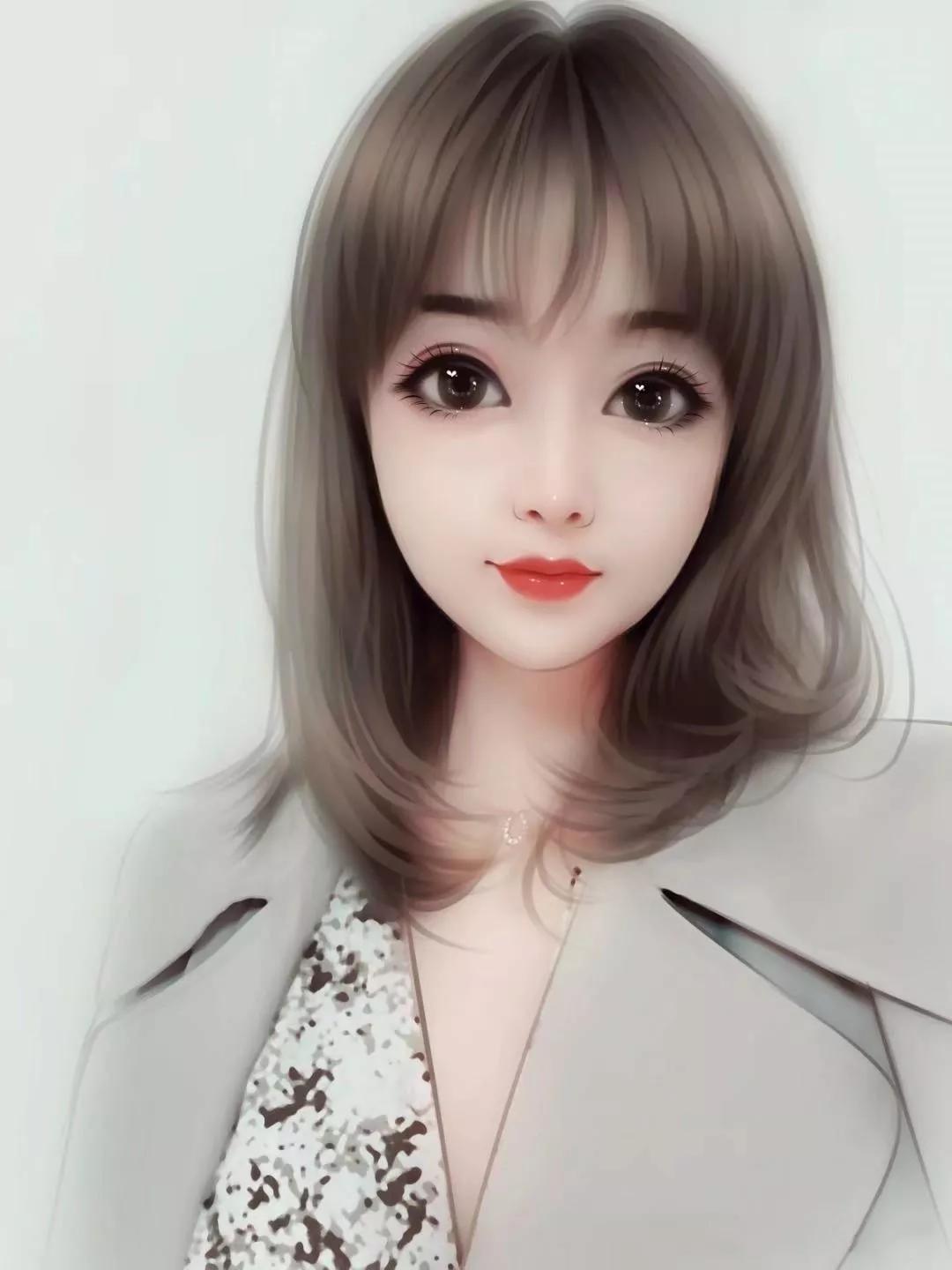 Change to a super beautiful hand-painted girl avatar, cute, literary ...