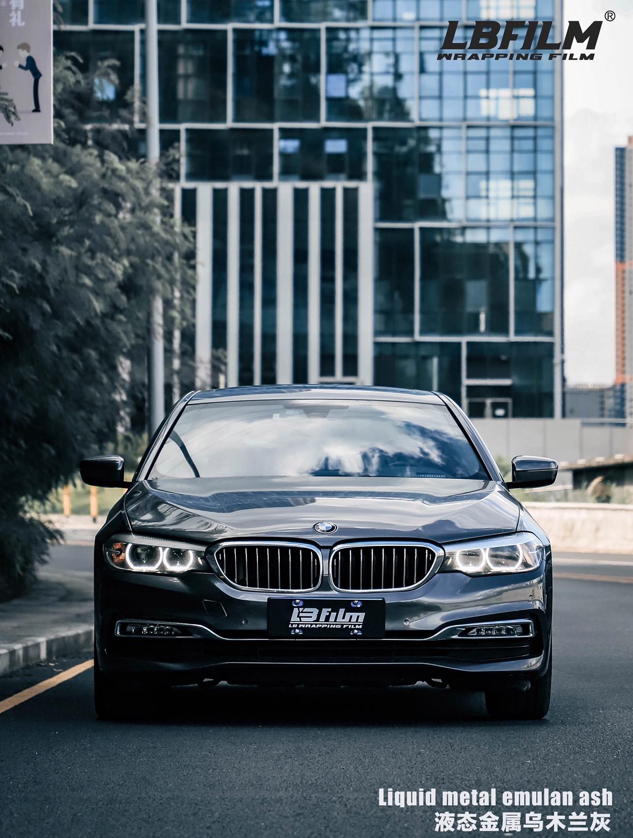 BMW 530Li-LBFILM color change film liquid metal ebony gray, the most low-key and connotative ...