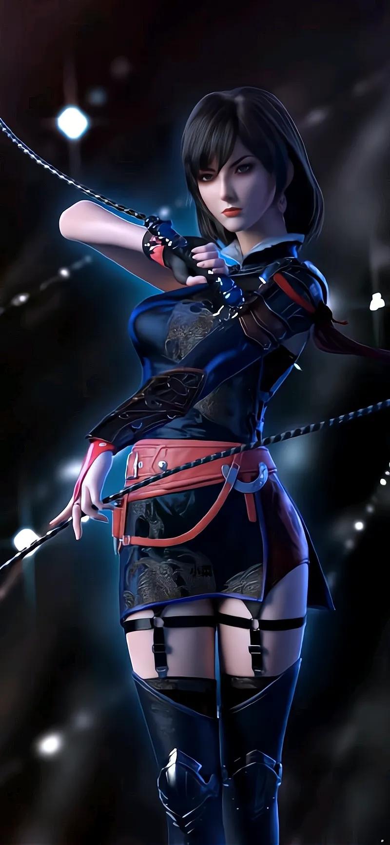 152 Sassy female warrior game CG beauty 3D goddess 4k full screen ultra ...