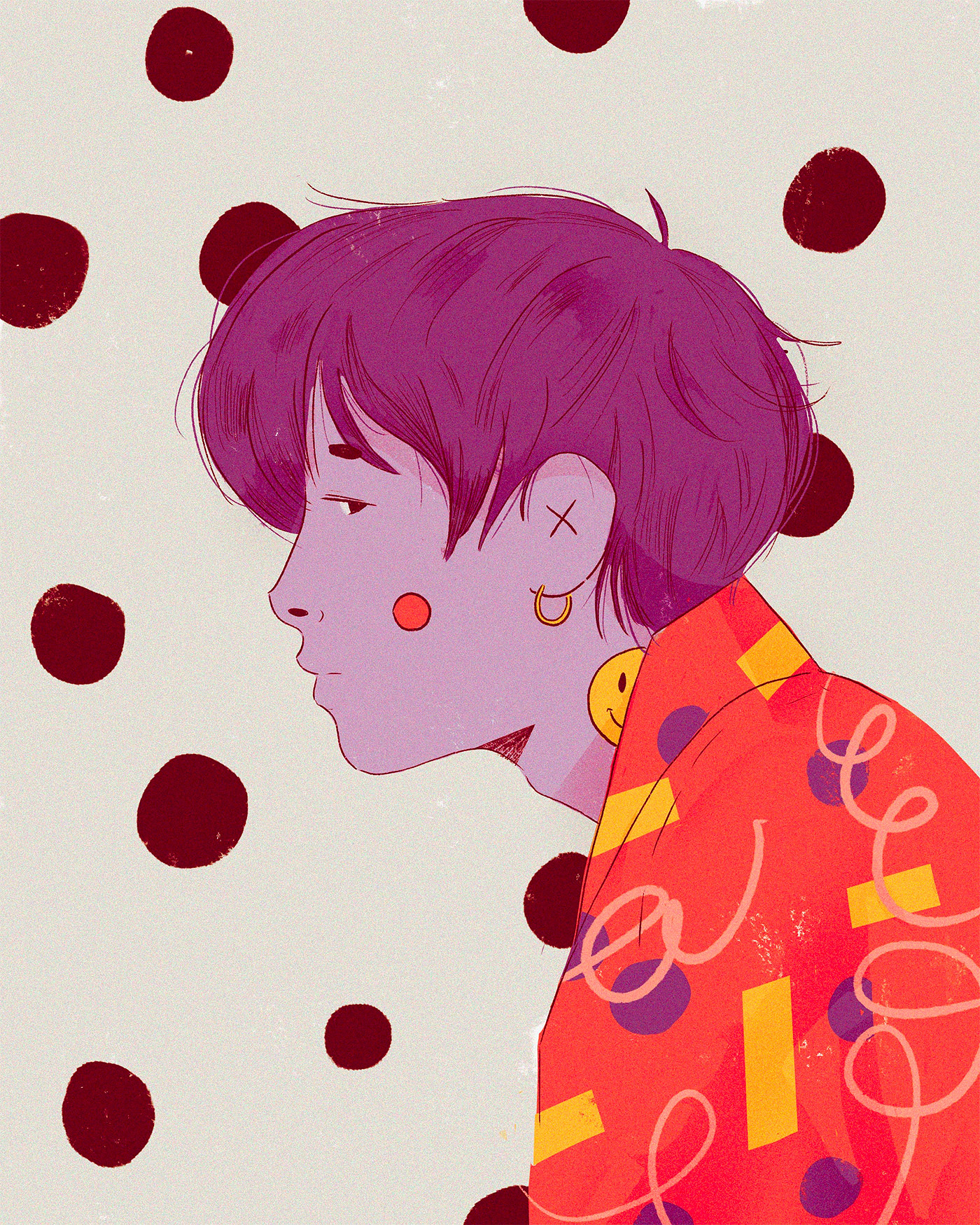 Two-dimensional girl character design | sweet and cool girl style ...