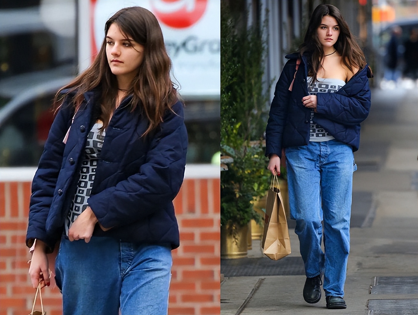 17-year-old Su Rui went out on the street, showing off her sexy ...