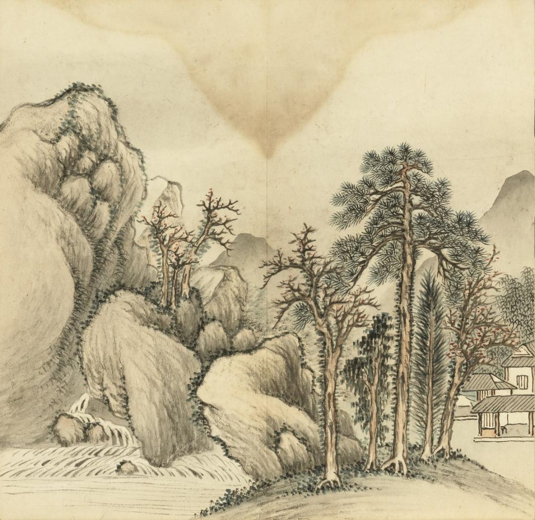 Hu Gui of the Qing Dynasty: Landscape Painting of Four Seasons: A ...