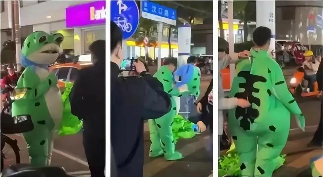 The security guard beat up a teenage frog seller. Why can't a frog be ...