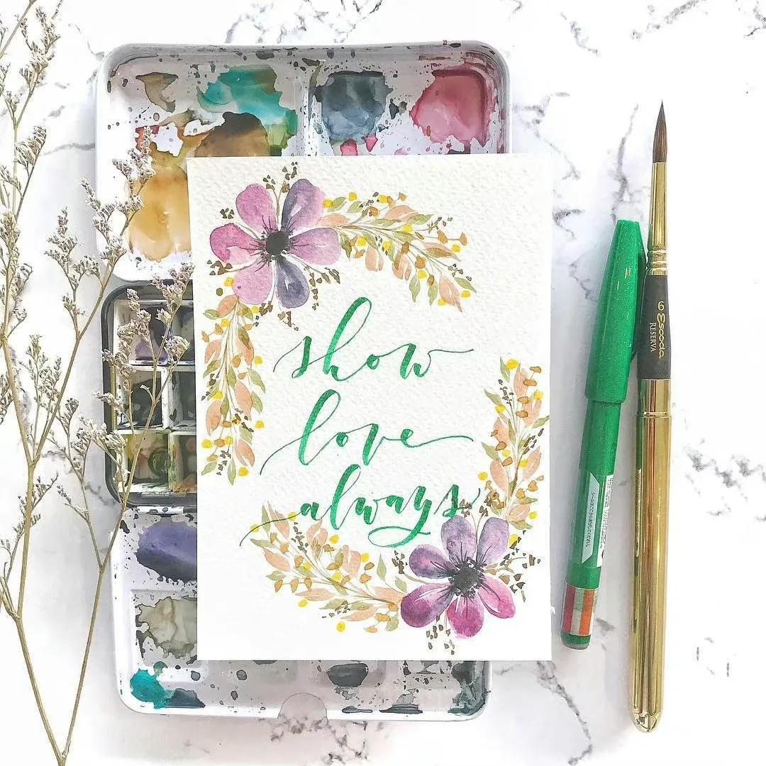 Watercolor Word Art - iNEWS