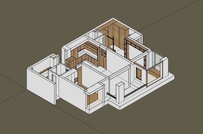 The designer gave his own home, a beautiful 115 square meter house ...