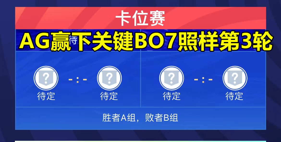 AG還沒到絕望的時候，A組全敗收官也無妨，贏下關鍵BO7照樣第3輪 - 頭條匯