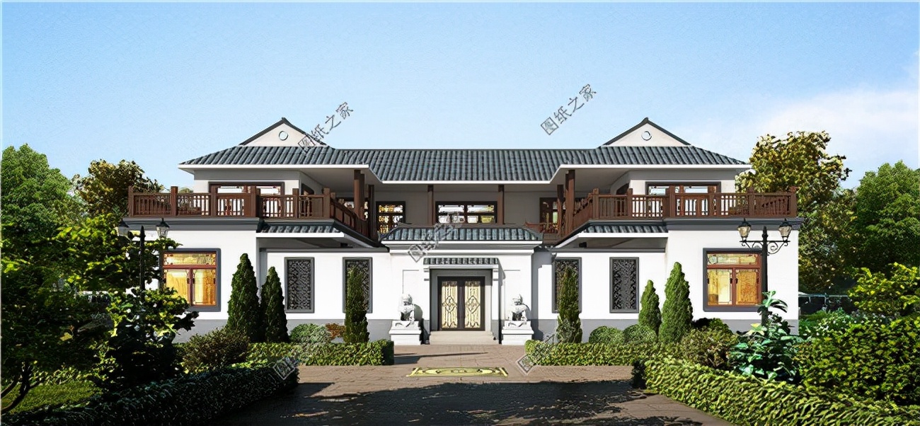 Chinese-style villa design, condensing the essence of traditional ...