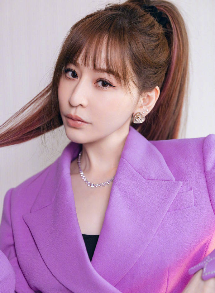 Sweetheart leader Wang Xinling staged a purple sweet cool - iMedia