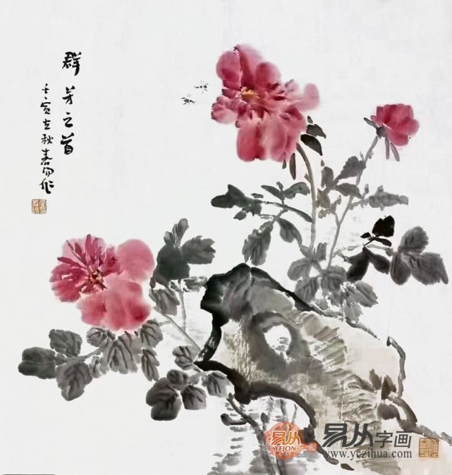 Mr. Huo Chunyang's flower and bird paintings have a unique artistic ...