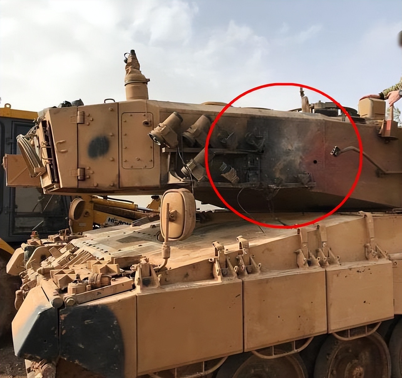 Too bad! The Russian cornet missile penetrated the Leopard 2A6 tank ...