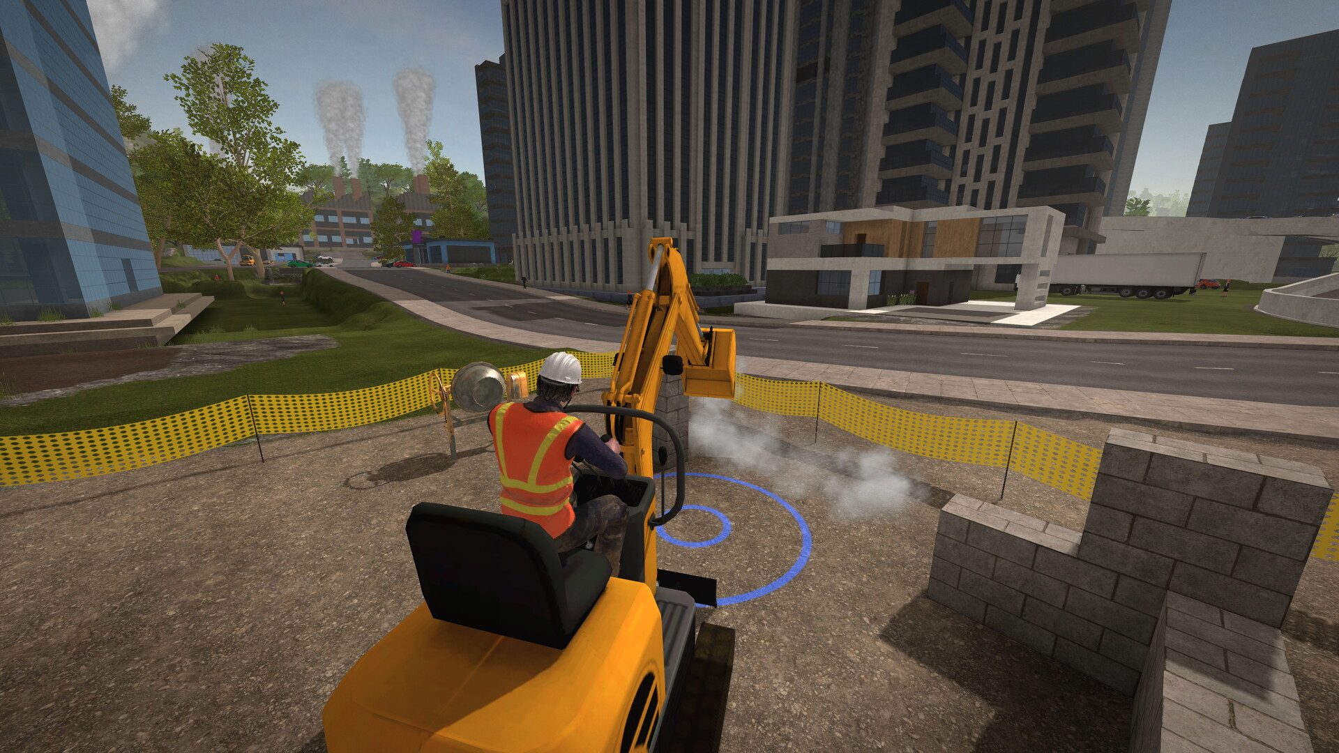 A first-person perspective simulation management city construction game ...