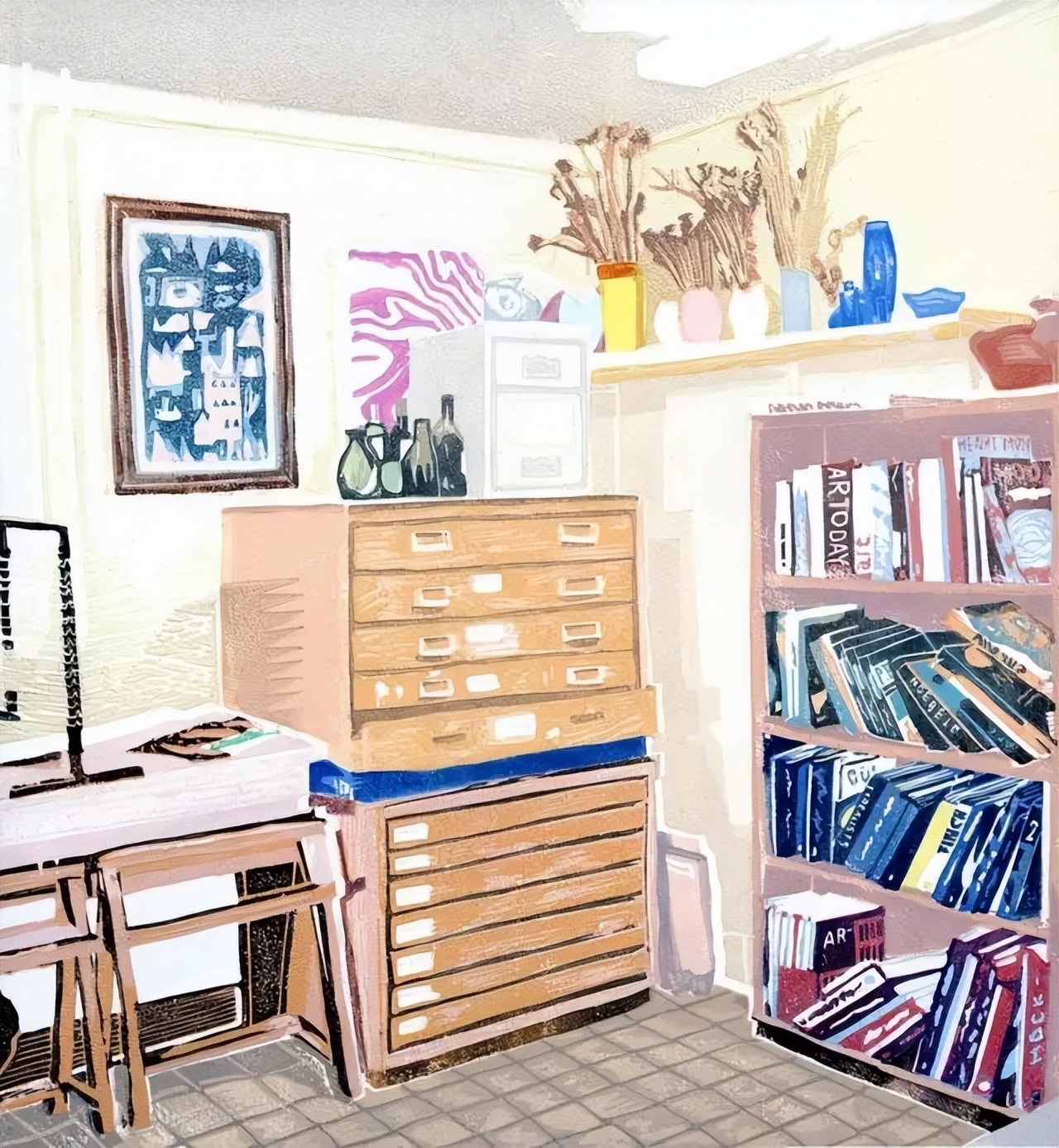 The colors of this landscape are fresh, beautiful and charming, and the ...