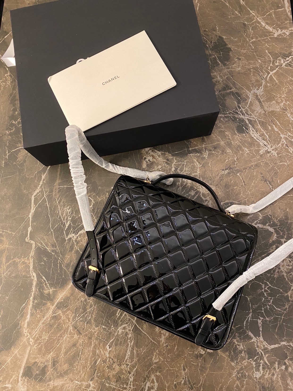 Chanel Chanel 22k Patent Leather Backpack - iNEWS