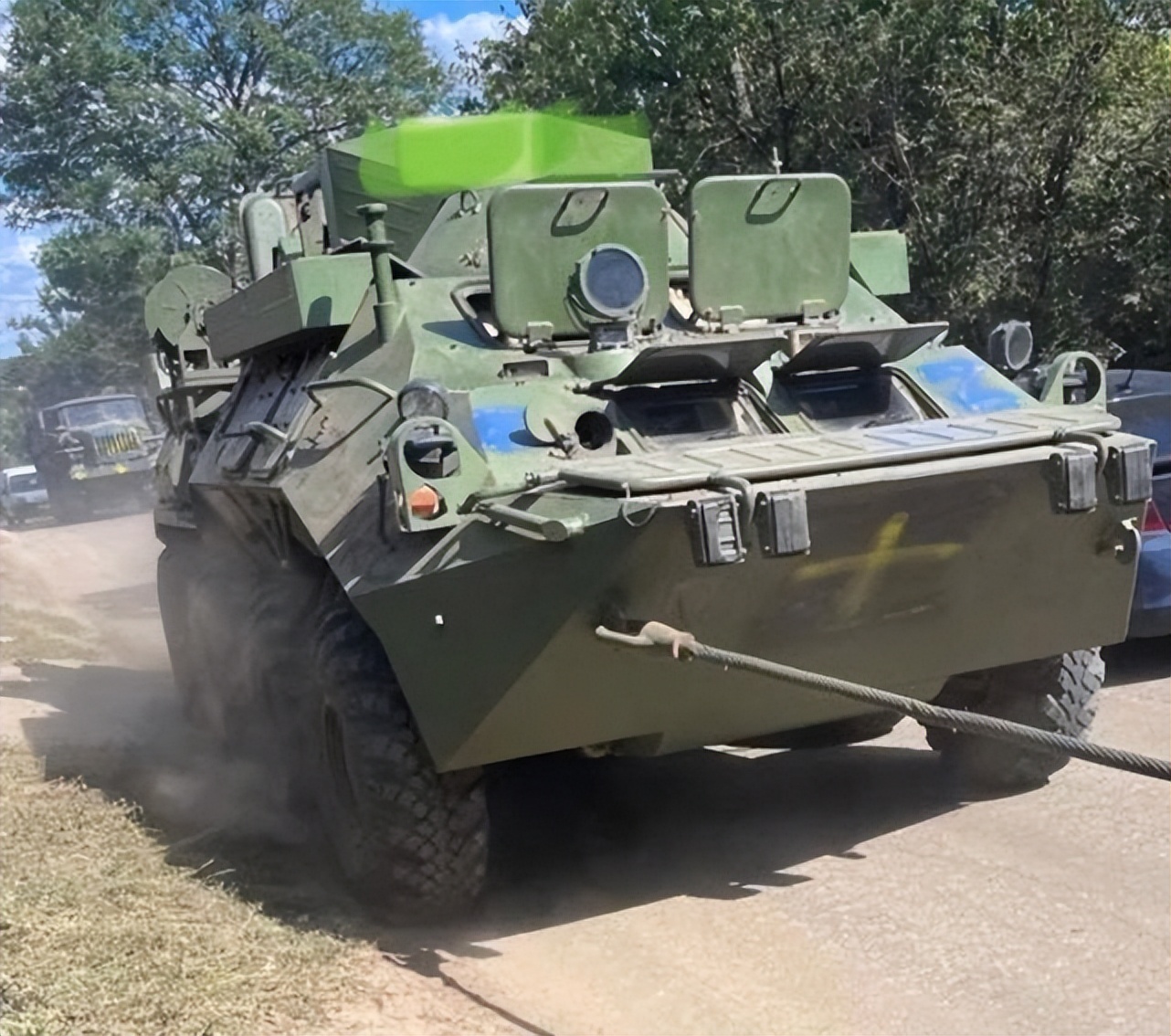 Kherson direction!The armored command vehicle of the Russian army was ...