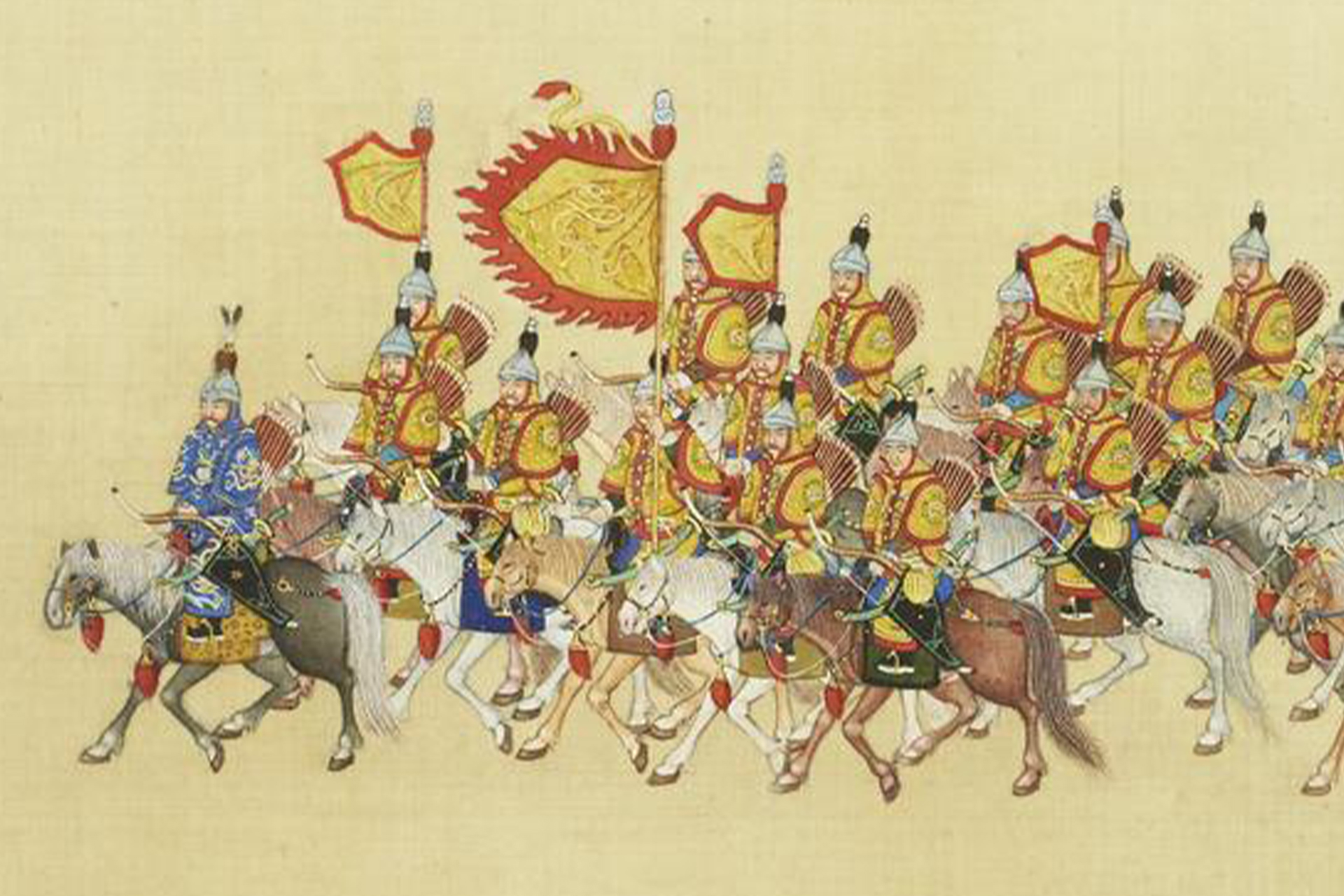 The soldiers of the Eight Banners ended together, and the flags were ...