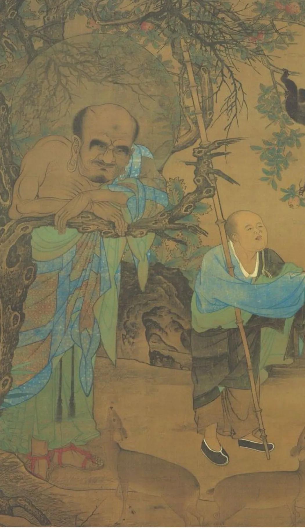 Liu Songnian's "Picture of Ape Offering Fruit", "Picture of Arhat ...