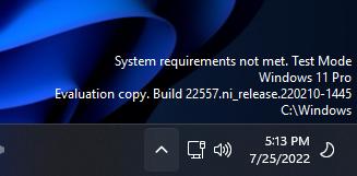 Win11 "system requirements not met" watermark troubles users of version 22621, Microsoft teaches ...