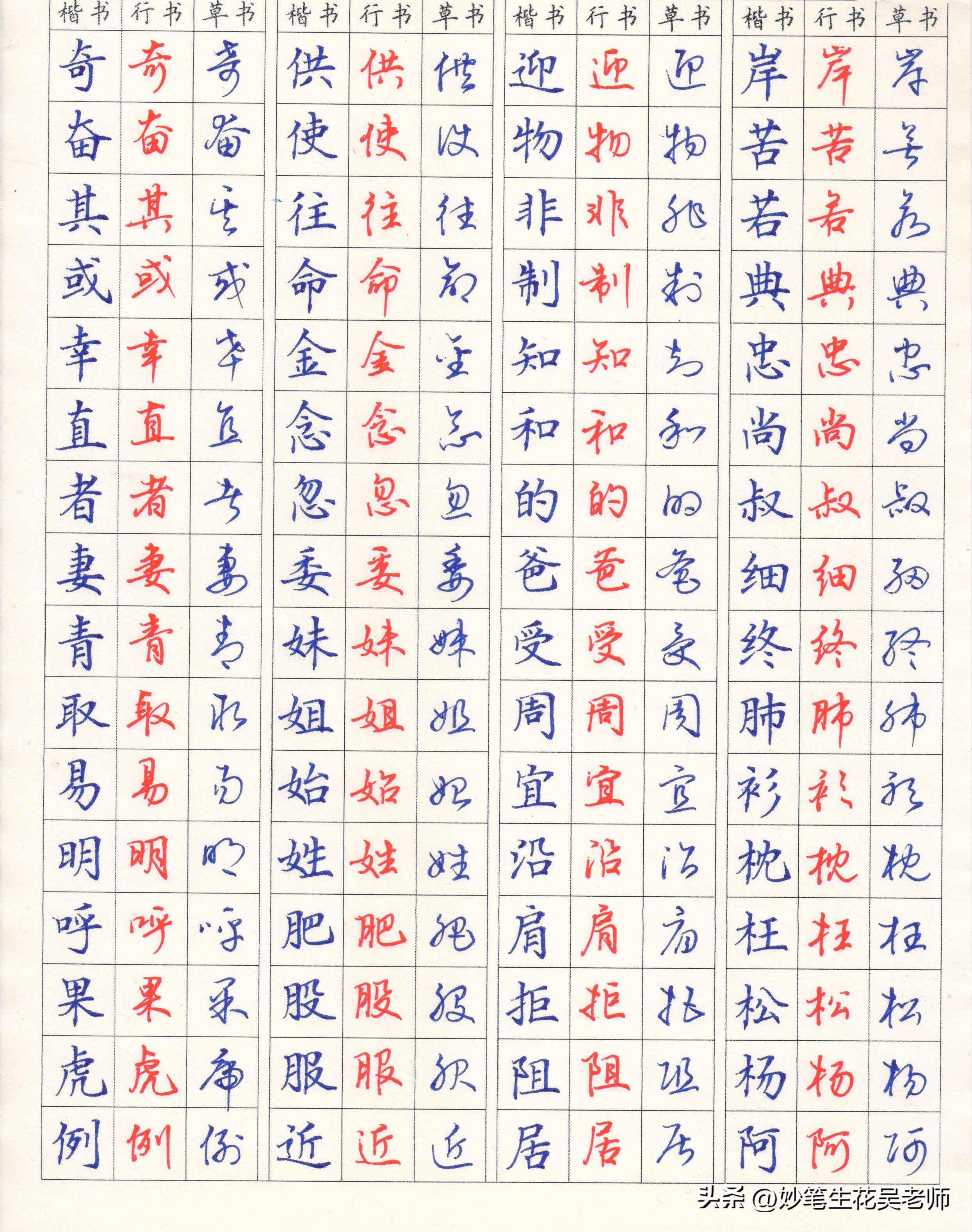 Copybook: hard pen regular cursive three-body copybook - iNEWS