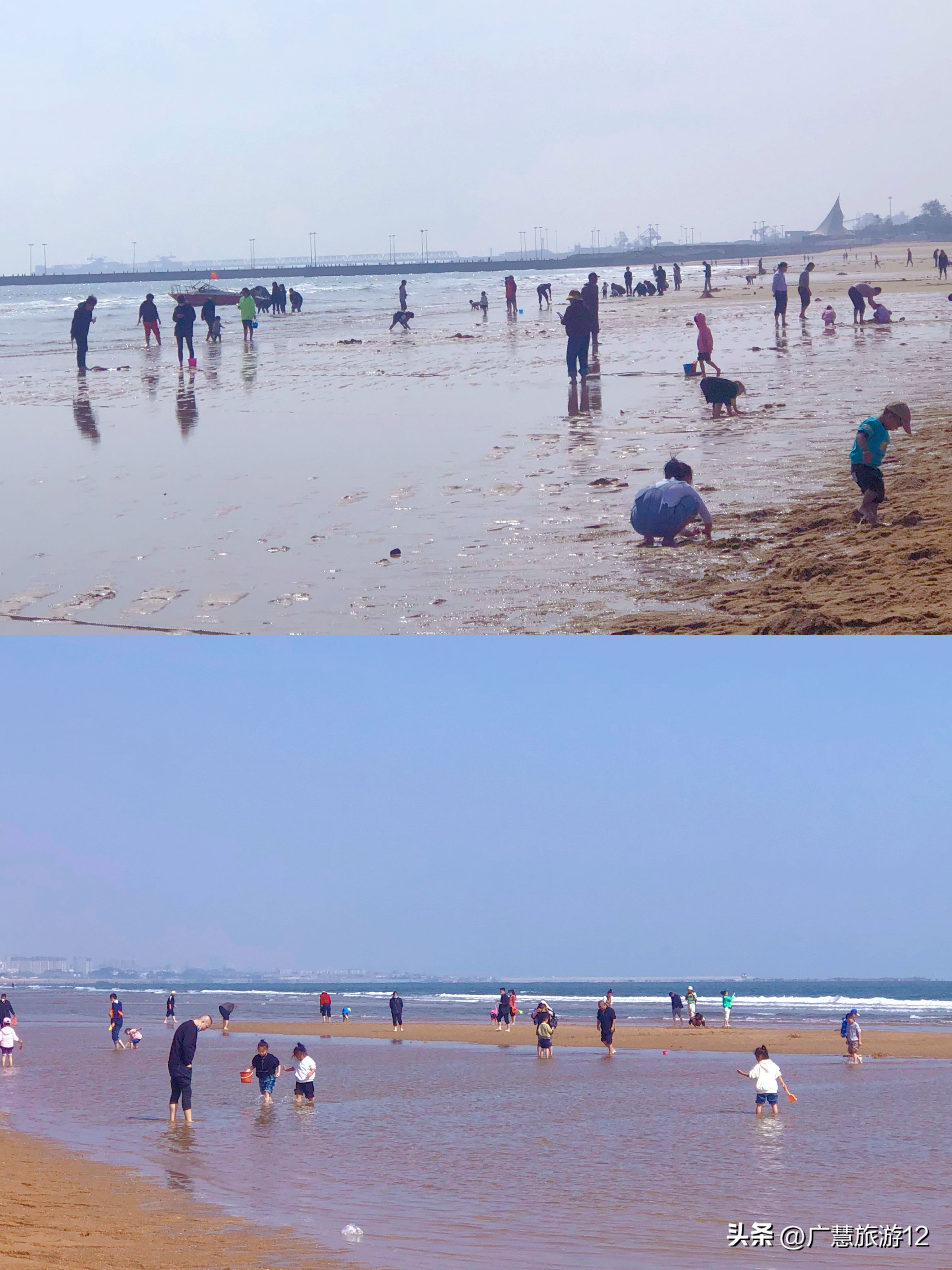 Rizhao's three major sea bathing beaches, the main one is that there ...