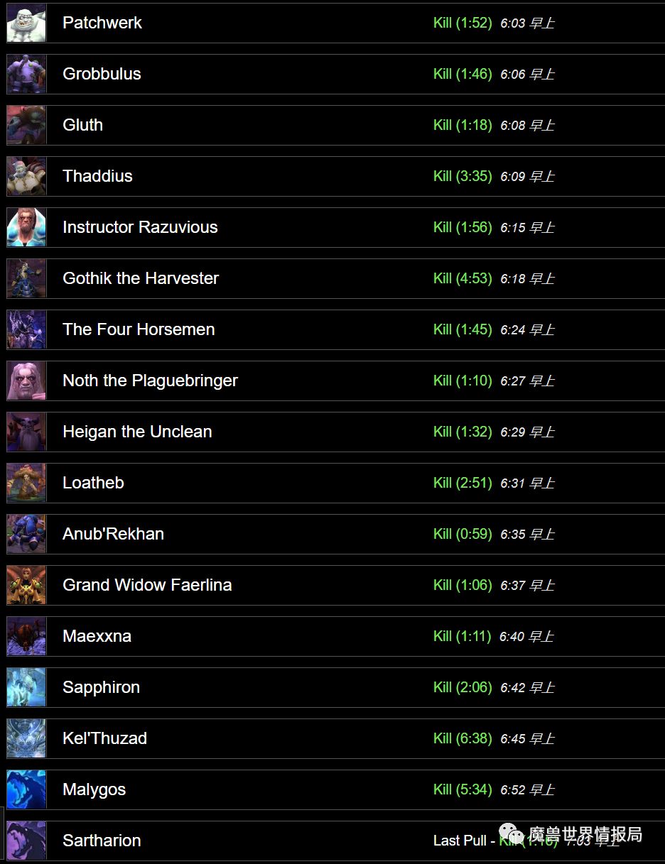 WLK nostalgic server Naxx world first kill was born, 9 evil DKs ...