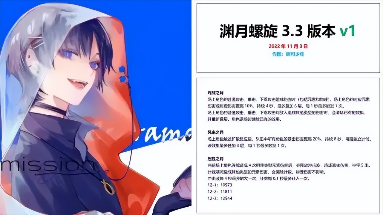 "Yuanshen" 3.3V1 abyss adjustment, Kachi changed from walnut to Thor, and the probability of re ...