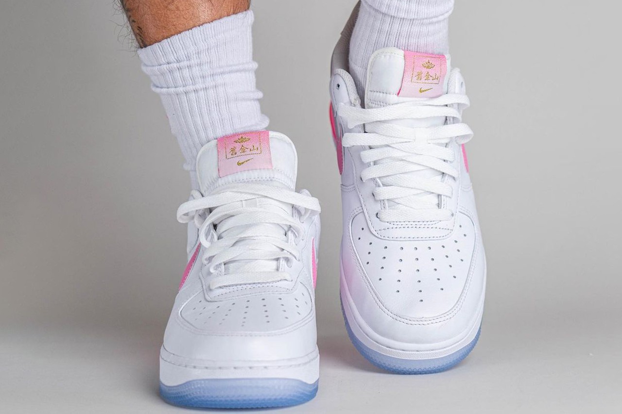 Pink embellishment AF1! Footprints in Chinatown are here! - iMedia