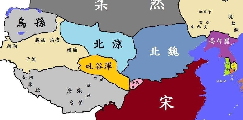 The monarchs of Southern Yan, Western Liang, Northern Liang, Northern ...