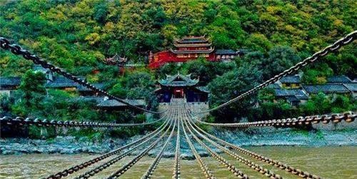 The iron cable of Luding Bridge weighs 40 tons and has remained as ...