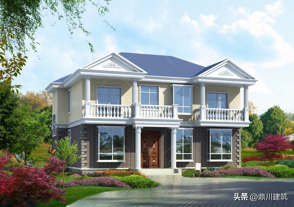 The two-story villa covers an area of 116 square meters. The case is ...