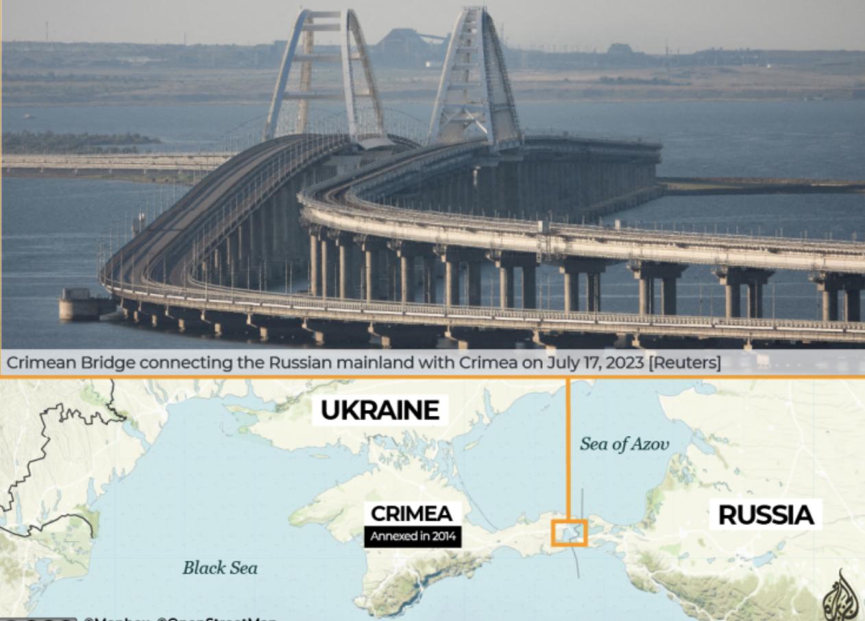 Crimea bridge attacked again: Russia blames Ukraine, US and UK for ...