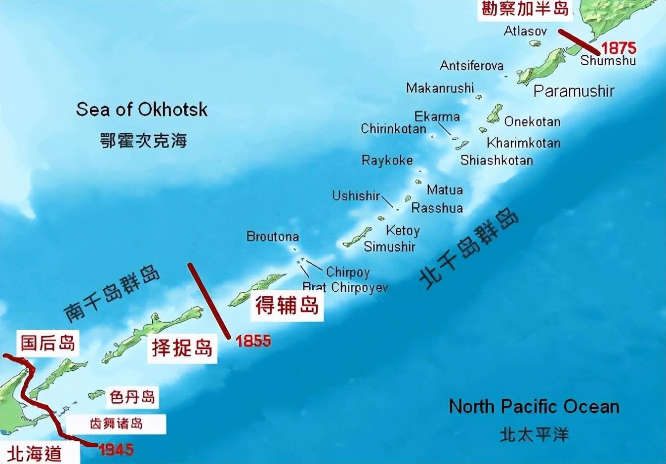 The four northern islands, territorial disputes between Japan and ...