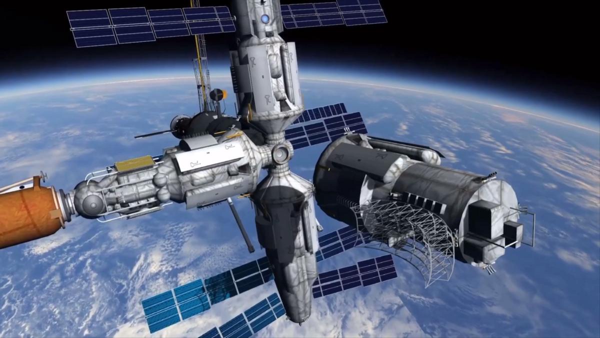 Walk alone in space! The thousand-ton space power station leads the hot ...