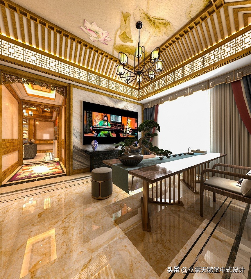 Chinese tea room design: solemn, elegant, gorgeous, which one do you ...