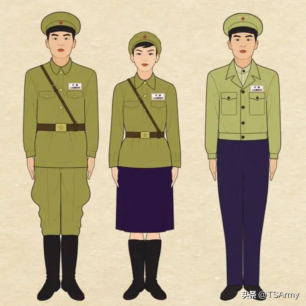 The evolutionary history of new Chinese military uniforms, of which the ...